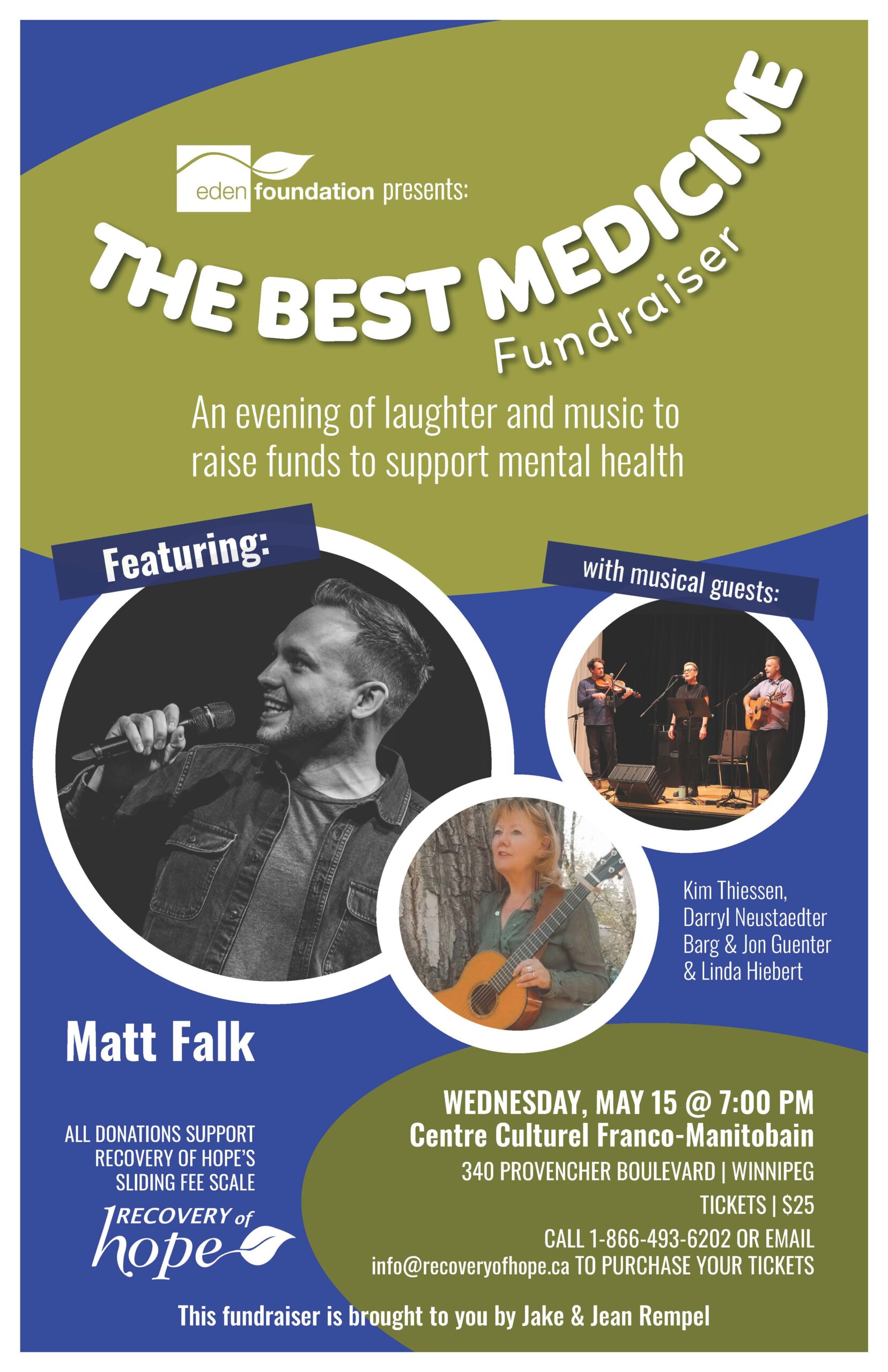 "The Best Medicine" Fundraiser - Winnipeg - Eden Health Care Services